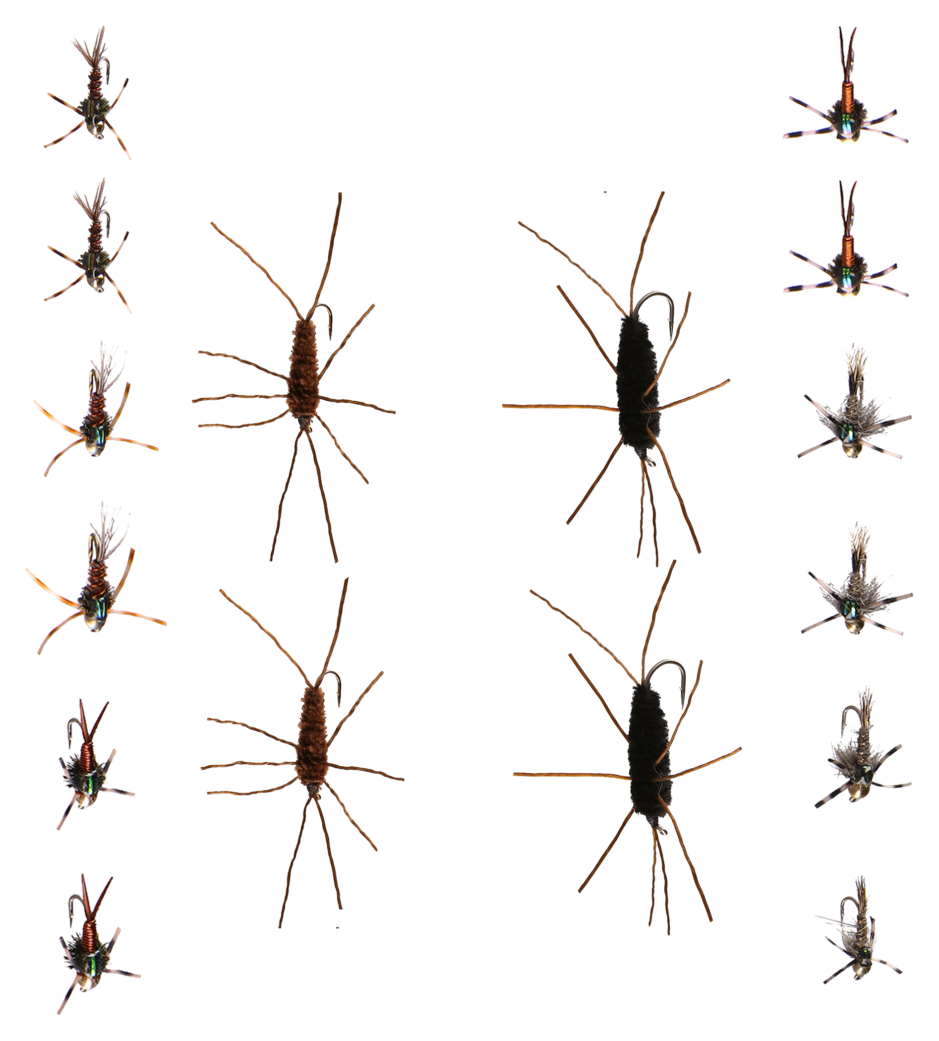 White River Fly Shop Rubber-Leg Nymph 16-Pack Fly Assortment | Bass Pro ...